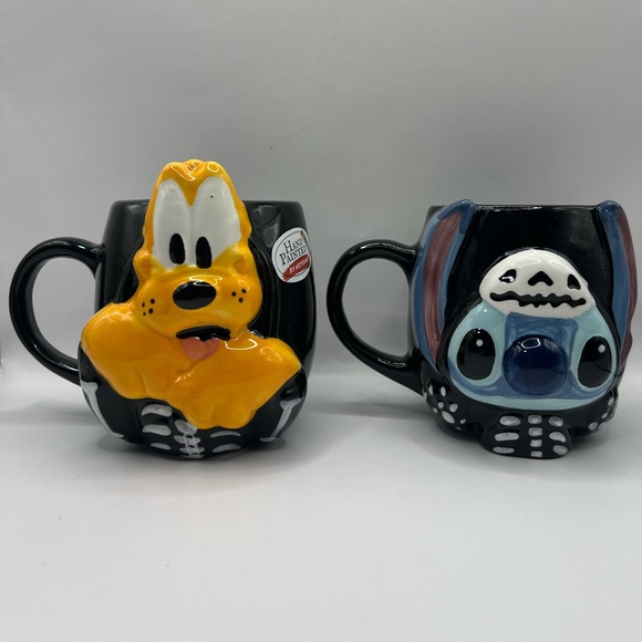 Disney | Kitchen | Disney Halloween Pluto Stitch Mug Set | Poshmark